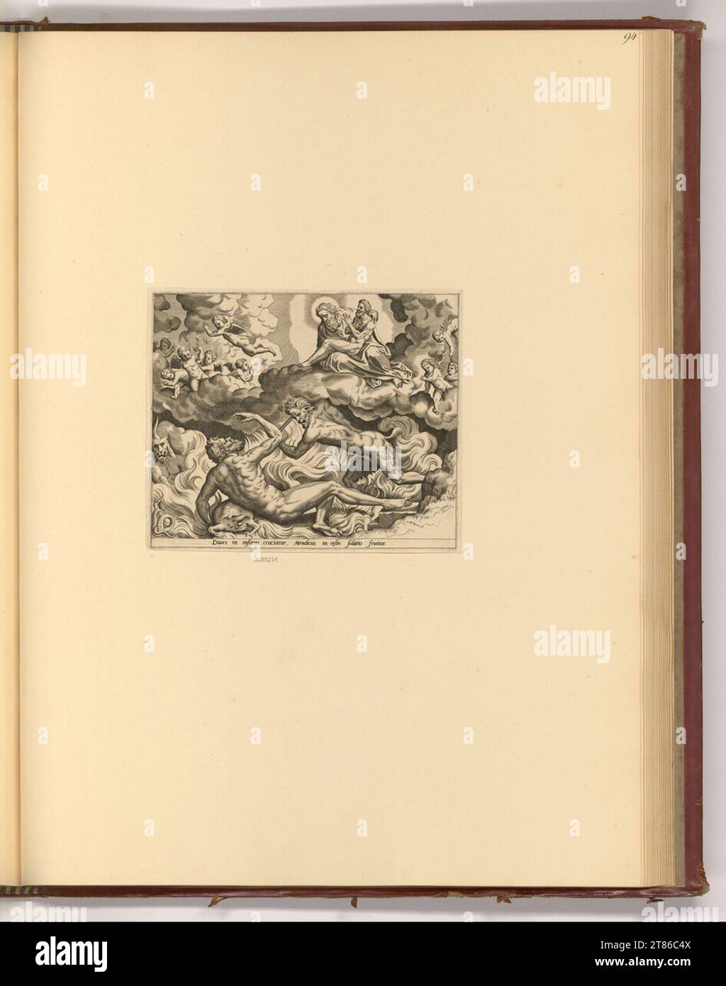 Lambert Lombard The rich man sees Lazarus in Abraham's lap. Copper ...