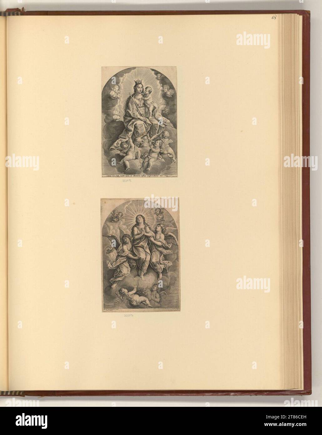 Theodorus van Merlen (Engraver) Maria Regina with child; Mary in the ...