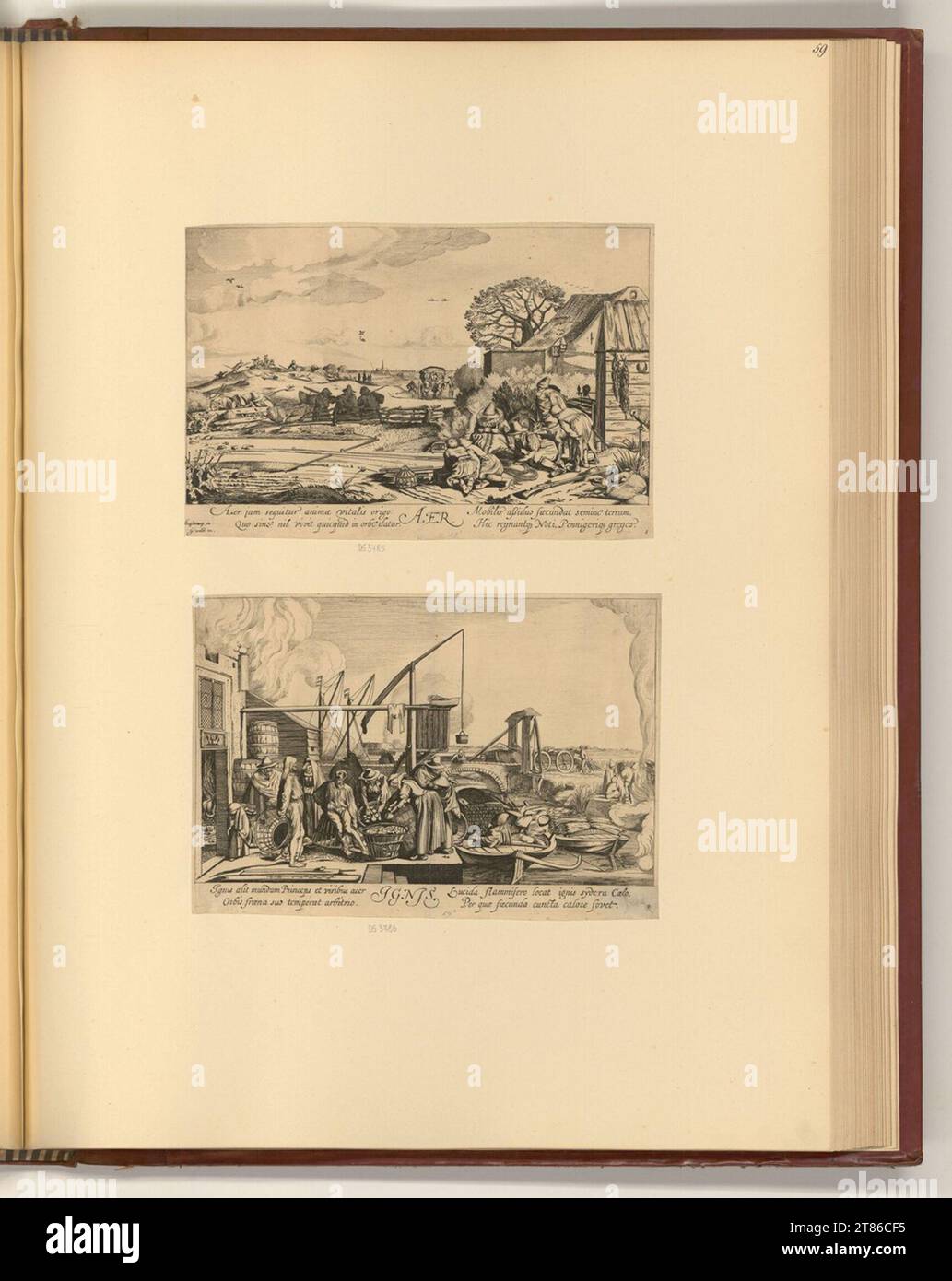 unbestimmt (Engraver) Air; Fire. etching around 1622 Stock Photo - Alamy