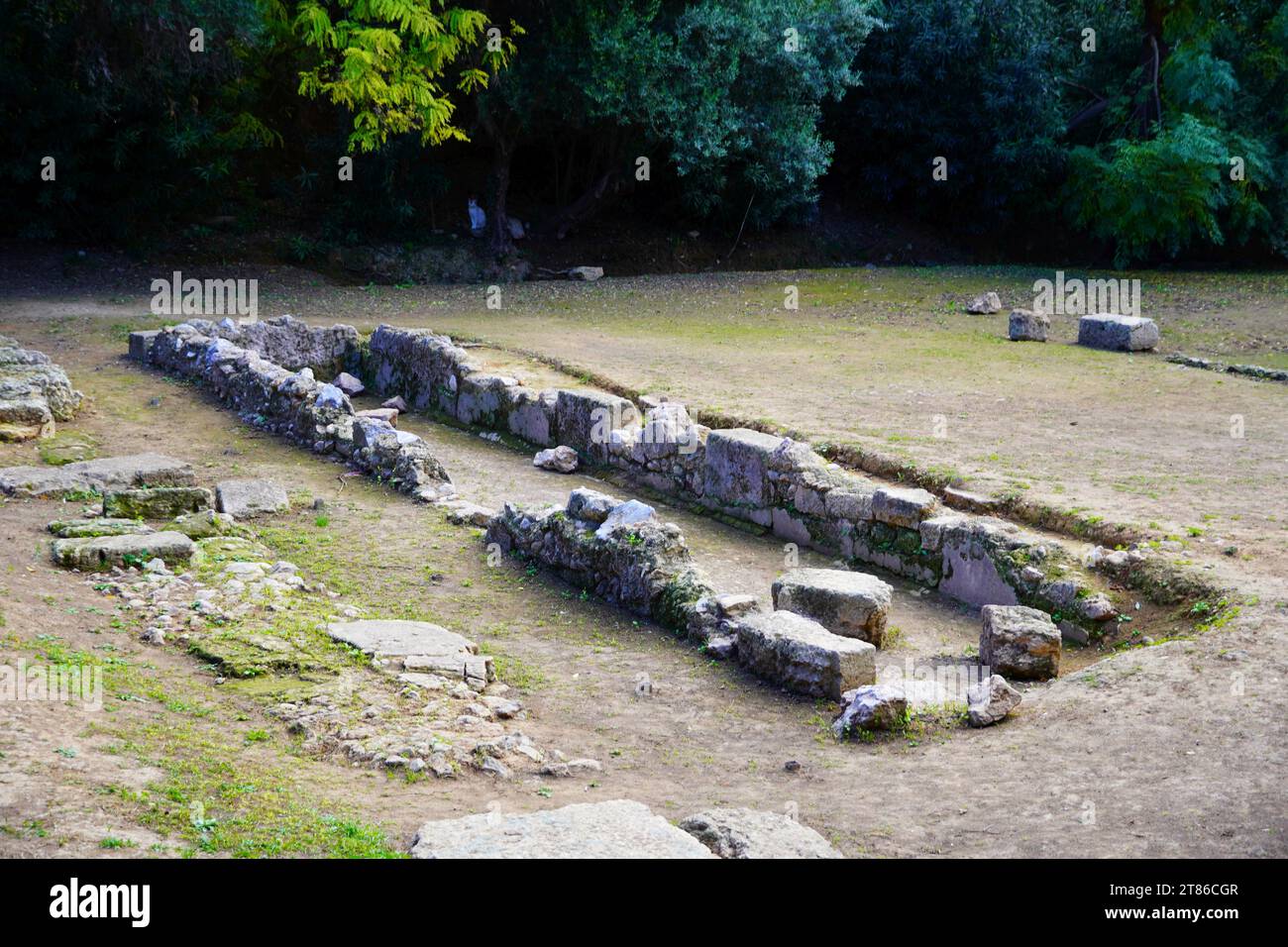The ancient site of Plato’s Academy. Ruins of the Gymnasium, the school ...