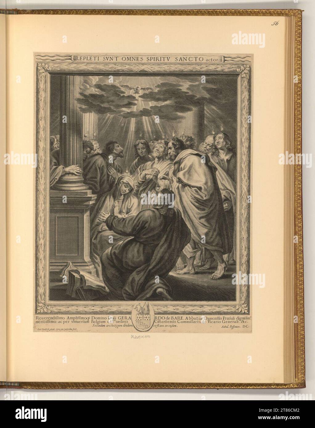 Cornelis van Caukercken (Engraver) Pourage of the Holy Spirit. Copper ...