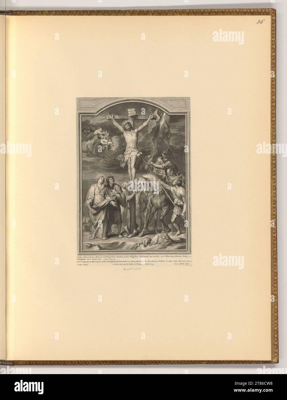 François de Poilly der Ältere (Engraver) Crucifixion of Christ. Copper ...