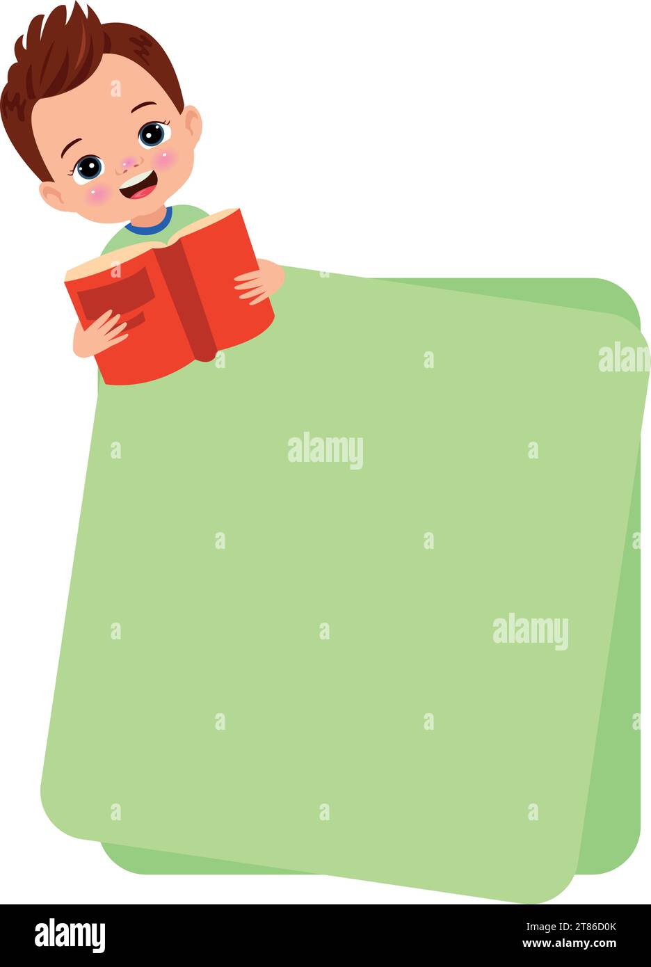 Boy reading a book white background Stock Vector Image & Art - Alamy