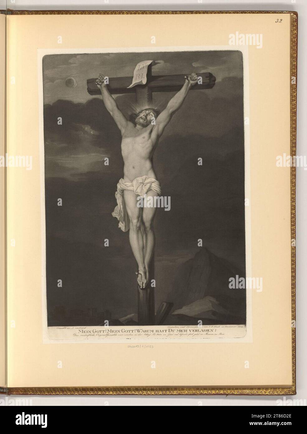 Johann Gerhard Huck (Engraver) Christ on the cross. Skiing 1804 , 1804 ...