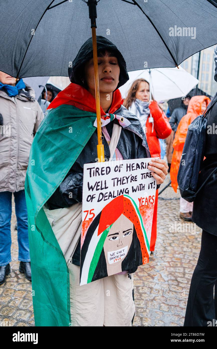 Amsterdam, The Netherlands. 18th Nov 2023. Pro-Palestine demonstrators ...