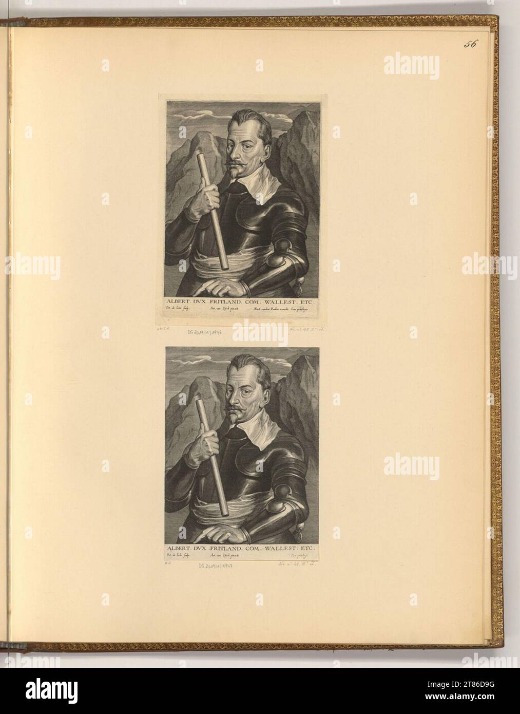 Pieter de Jode II (Engraver) Portrait Albert von Wallenstein. Copper engraving print 1630-1645 ...