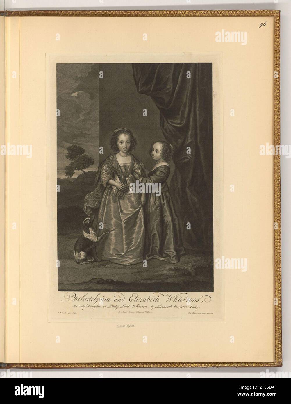 Pieter van Gunst (Engraver) Portrait Philadelphia and Elizabeth Wharton ...