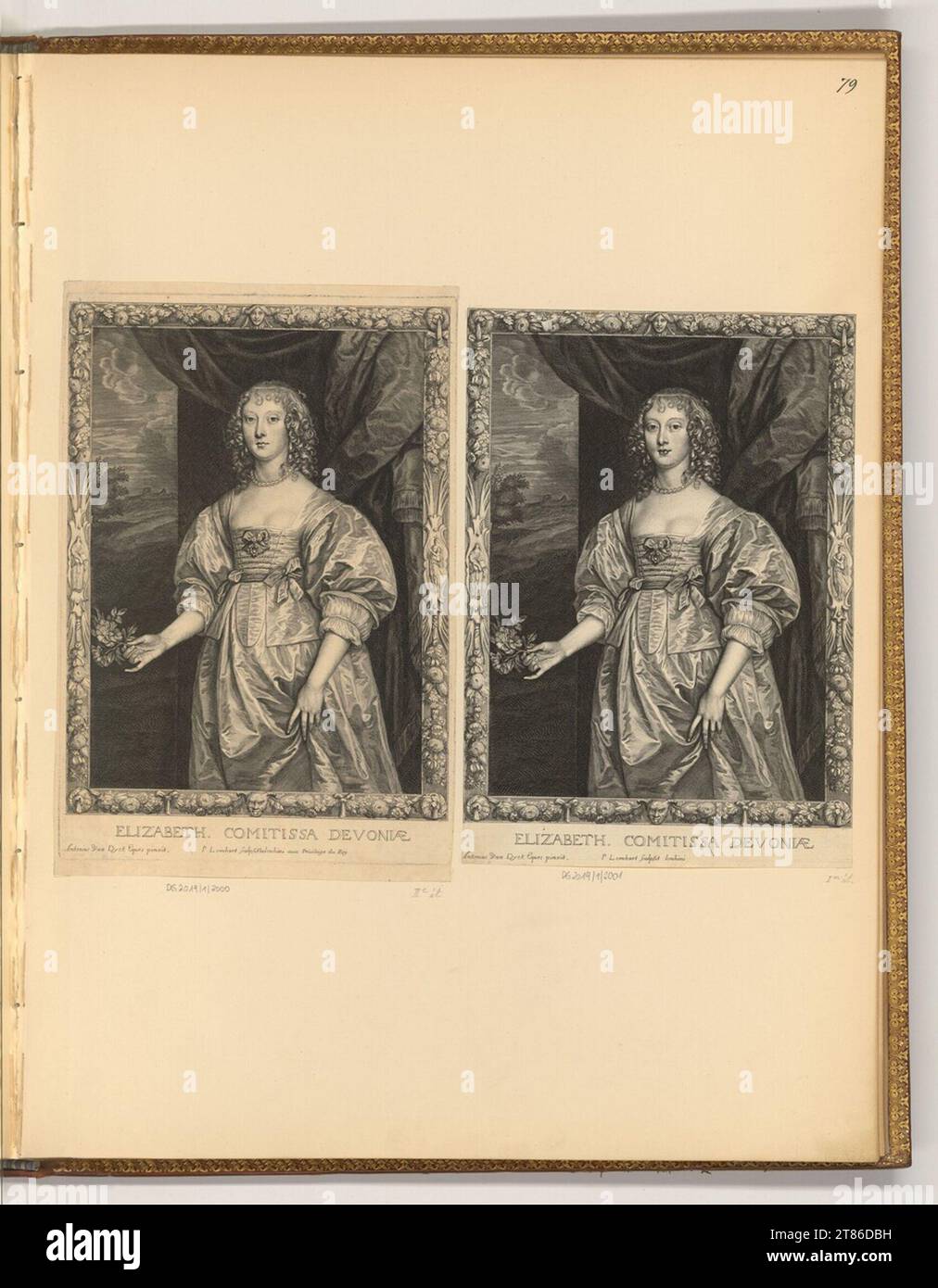 Pierre Lombard (Engraver) Portrait Elizabeth Cavendish, Countess of ...