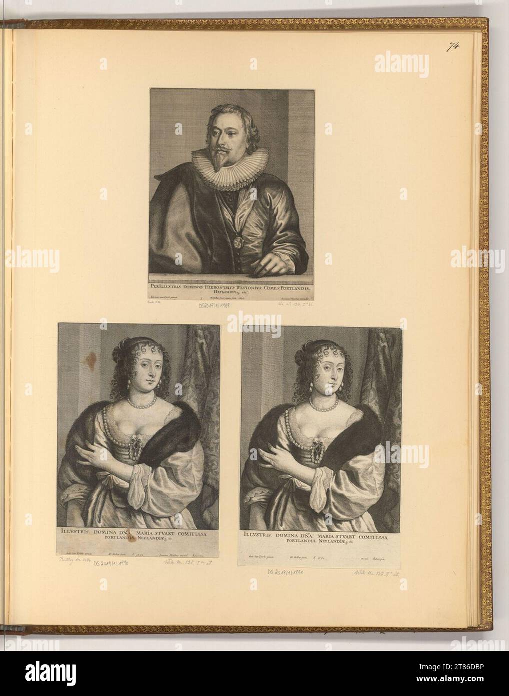 Wenzel Hollar (Engraver) Portrait Richard Weston; Frances Stuart ...