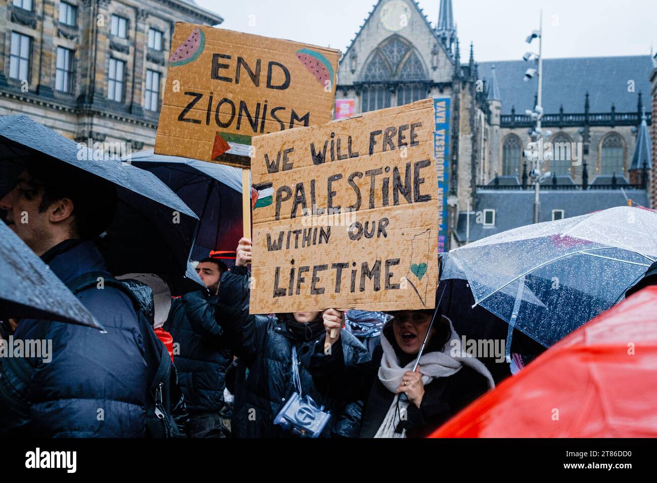 Amsterdam, The Netherlands. 18th Nov 2023. Pro-Palestine demonstrators ...