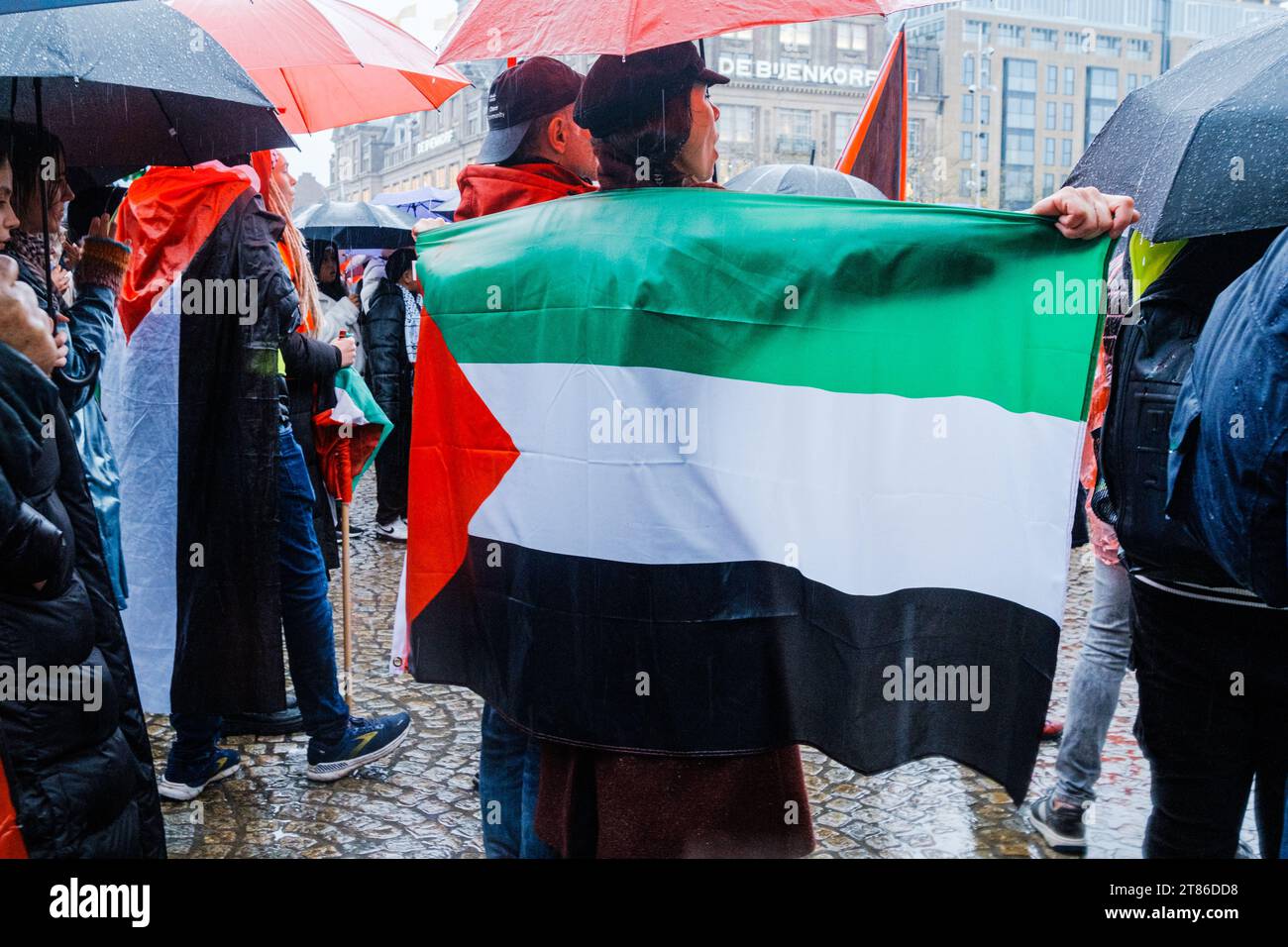 Amsterdam, The Netherlands. 18th Nov 2023. Pro-Palestine demonstrators ...