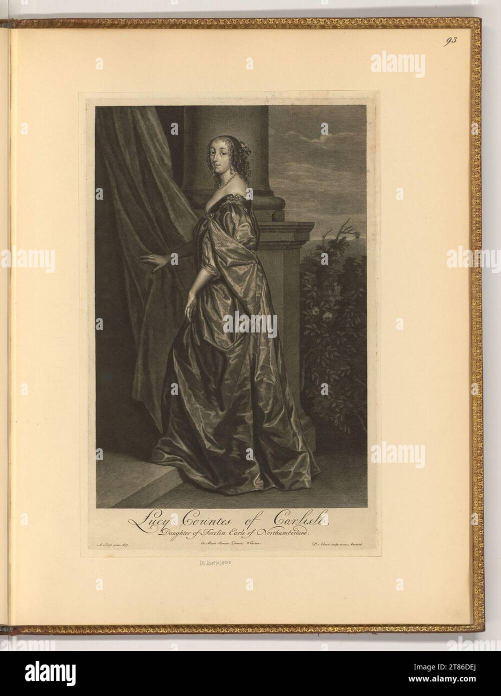 Pieter van Gunst (Engraver) Porträt Lucy, Countess of Carlisle. Copper ...