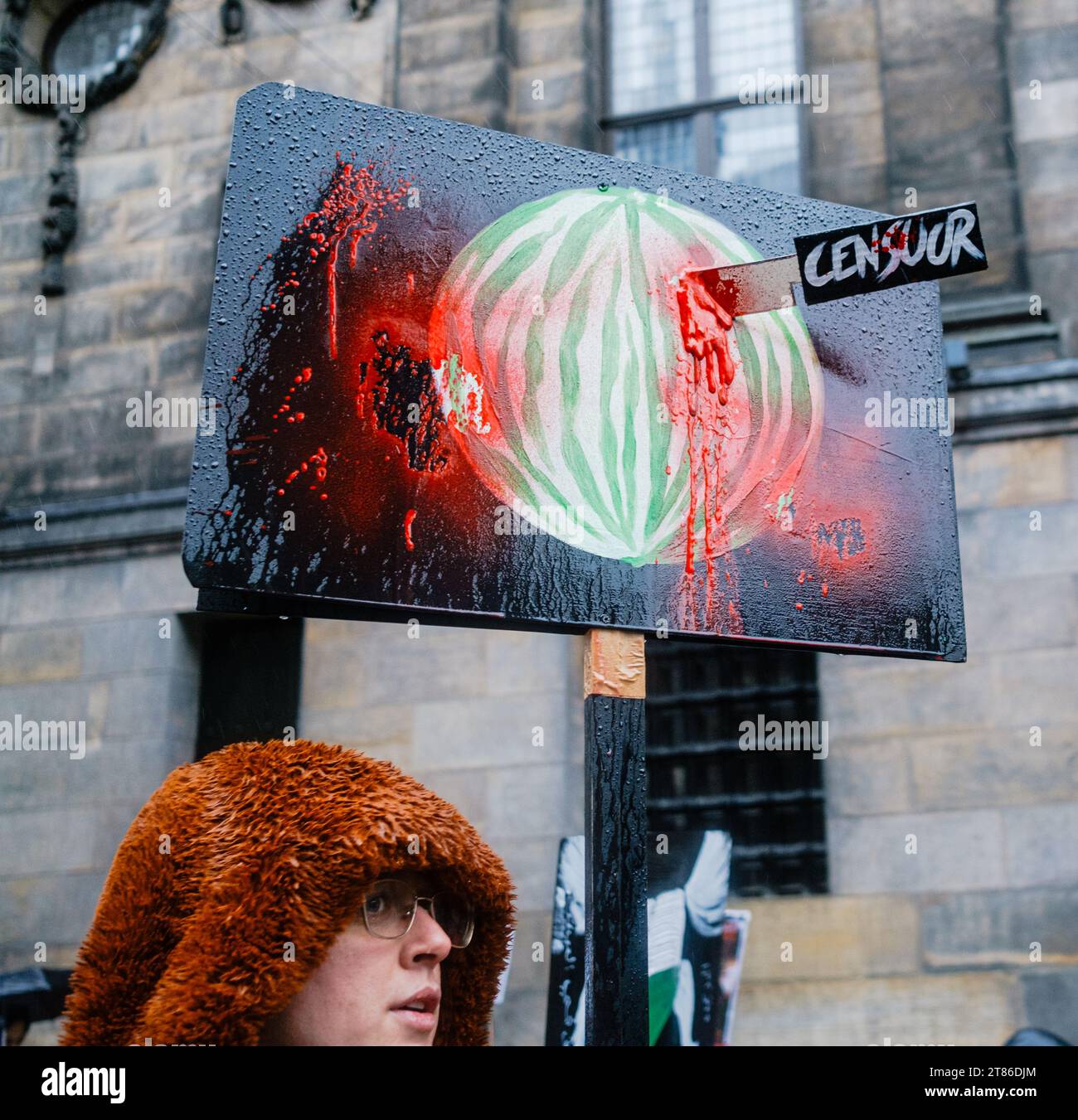 Amsterdam, The Netherlands. 18th Nov 2023. Pro-Palestine demonstrators ...