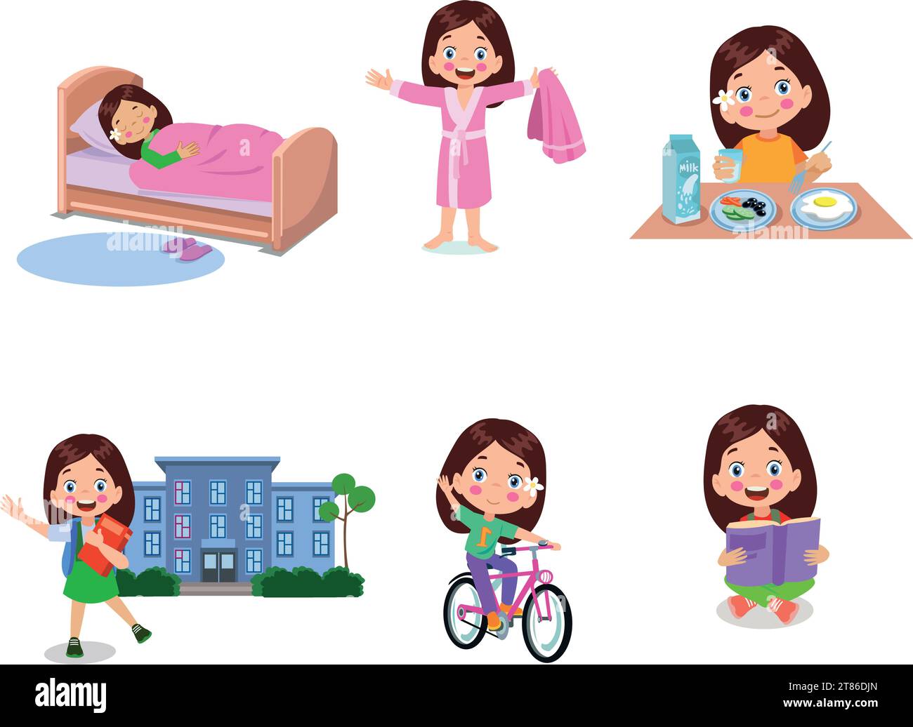 A set of icons for a boy daily routine Stock Vector Image & Art - Alamy