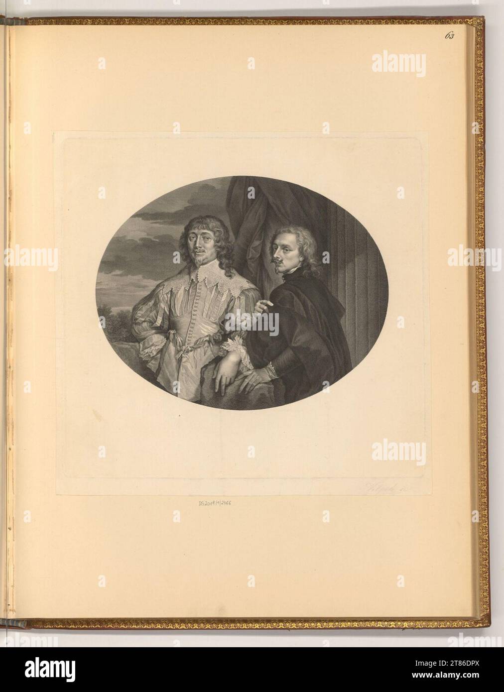 Giovanni Volpato (Engraver) Double portrait with Anthonis van Dyck ...