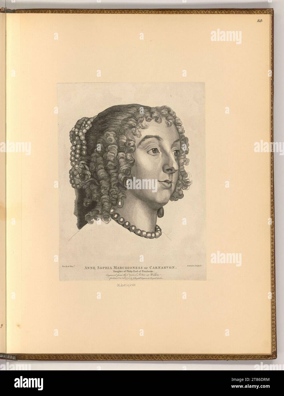 Bernard Baron (Engraver) Portrait Anna Sophie Herbert. etching 1770 ...