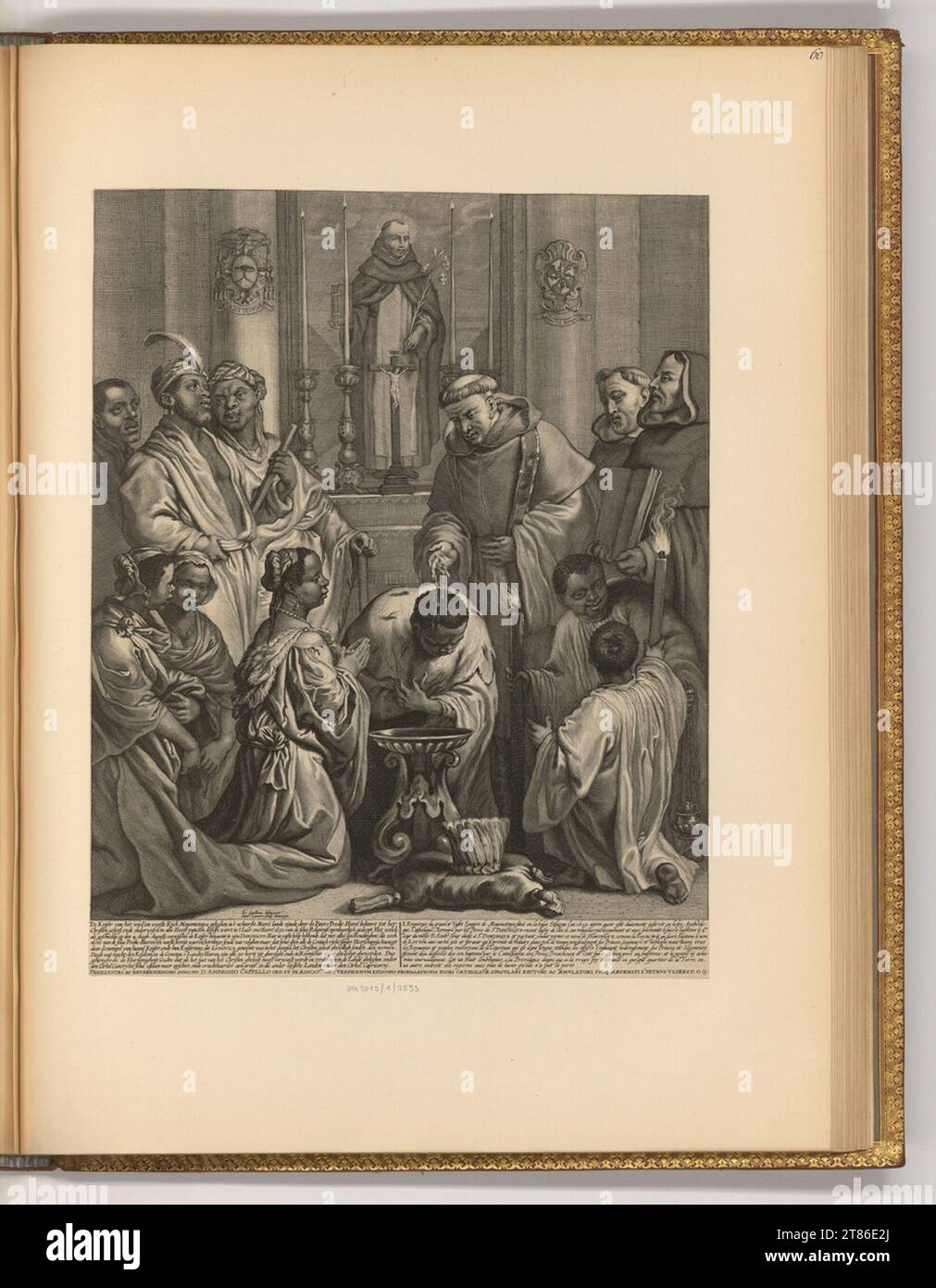 Coenradus Lauwers (Engraver) Baptism at the royal courtyard of the ...