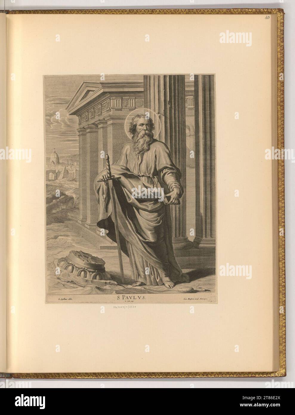 Richard Collin (Engraver) Hl. Paulus. Copper engraving print 1645-1697 ...