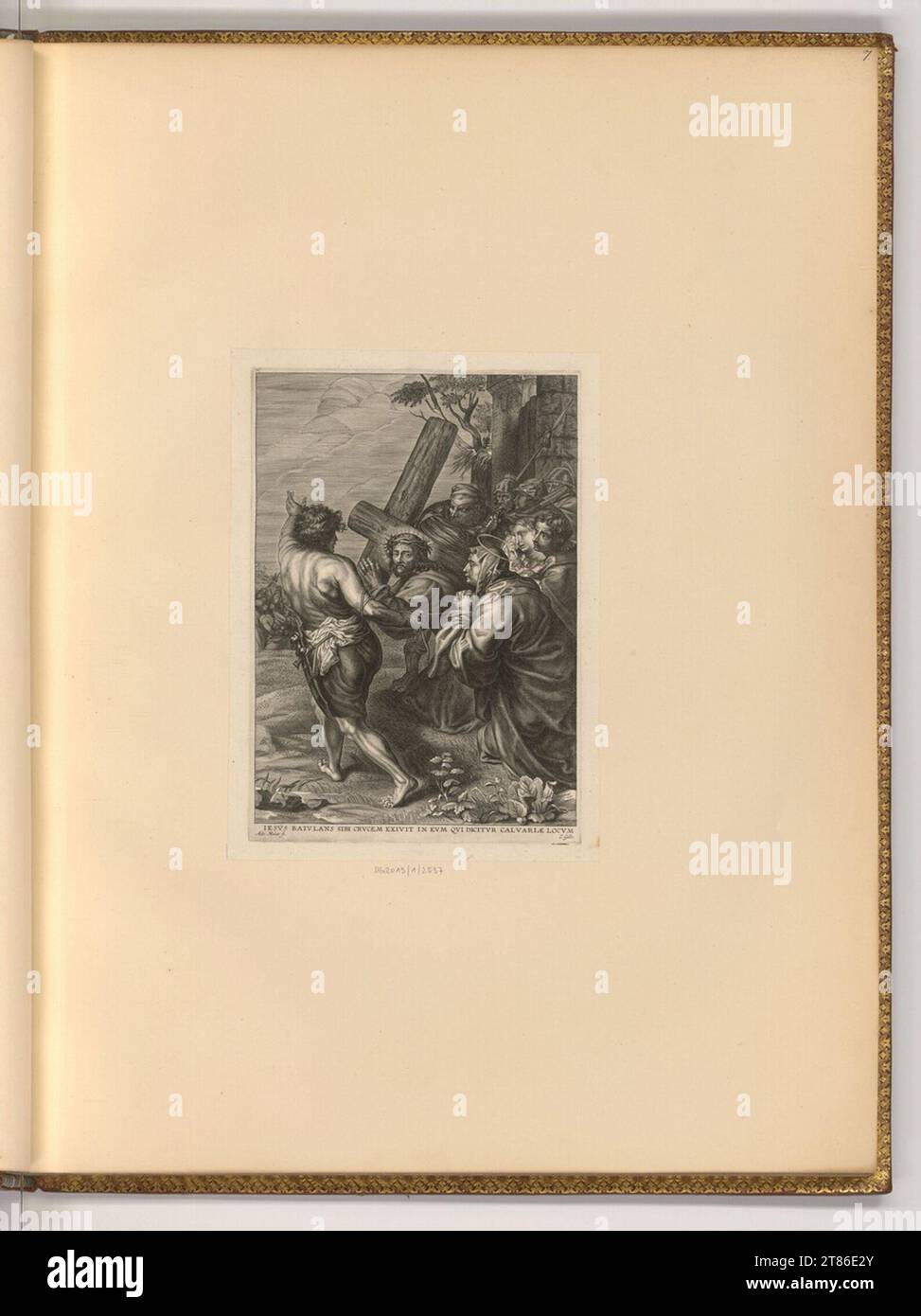 Adrian van Melar (Engraver) Christ wears his cross. Copper engraving ...