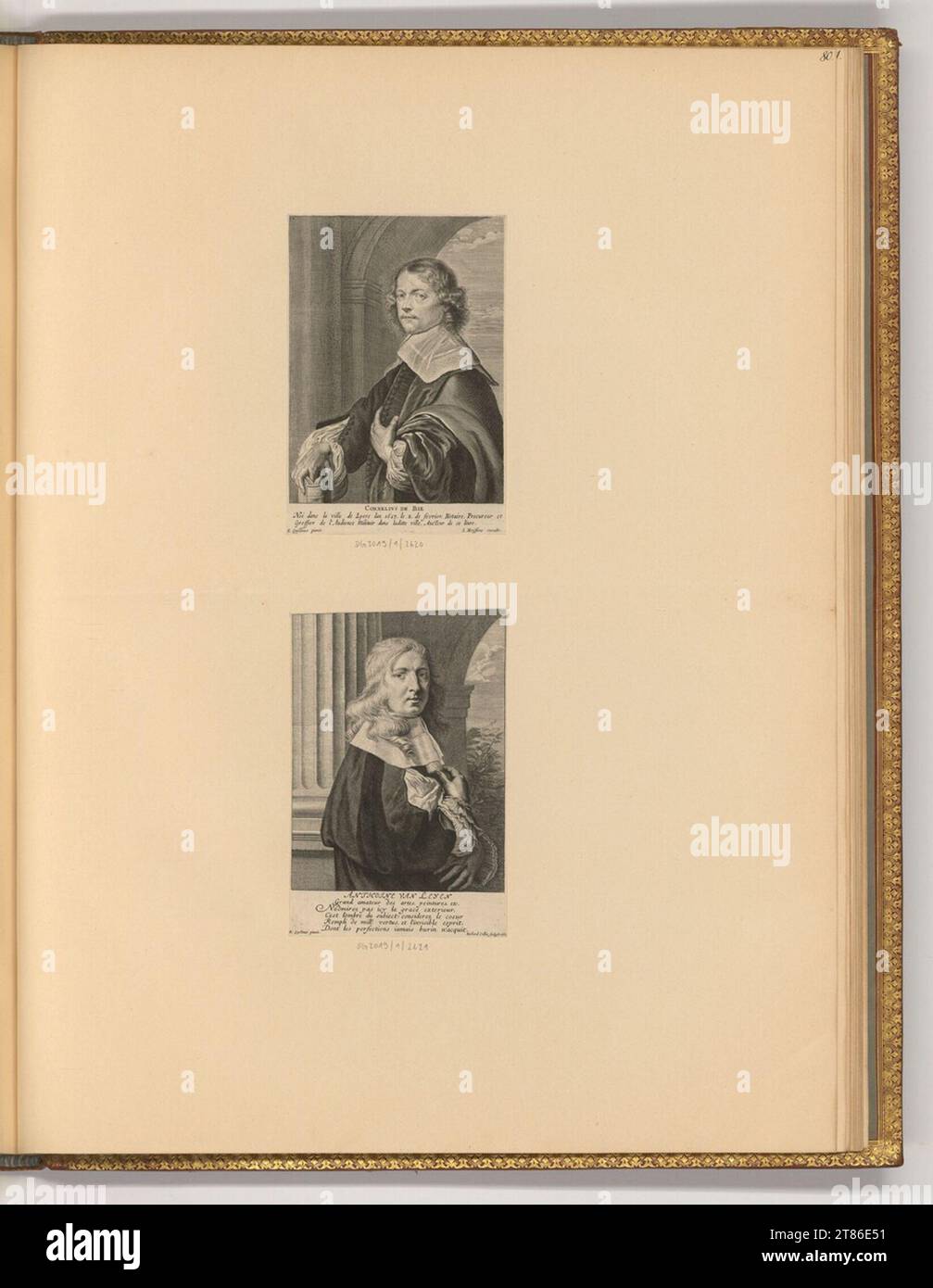 Richard Collin (Engraver) Portraits Cornelis de Bie; Antoine van Leyen. Copper engraving ...