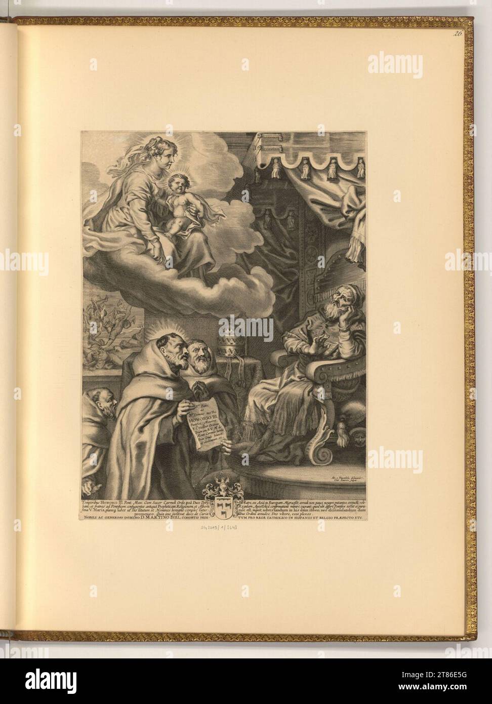 Coenradus Lauwers (Engraver) St. Albert von Jerusalem, Pope Honorius ...