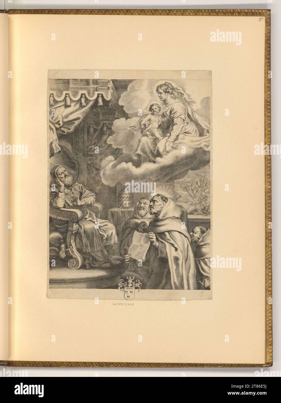 Coenradus Lauwers (Engraver) St. Albert von Jerusalem, Pope Honorius ...