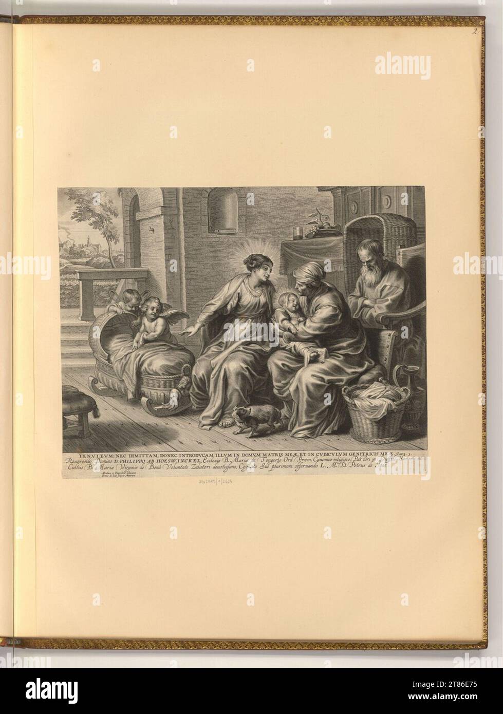 Pieter de Jode II (Engraver) HEARS FAMILY MY HL. Anna. Copper engraving ...