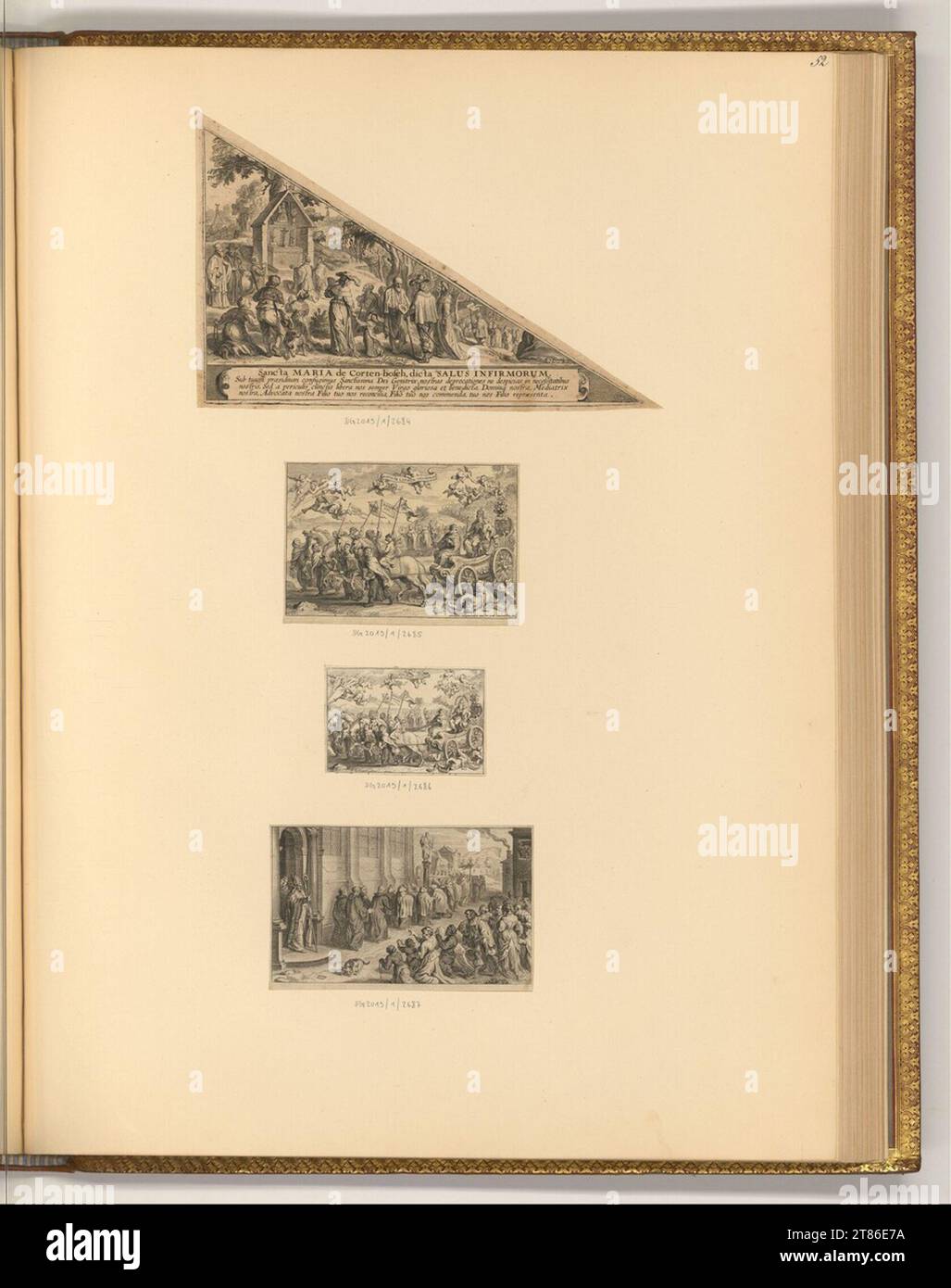 Theodorus van Merlen (Engraver) Pilgrims in front of the forest chapel ...