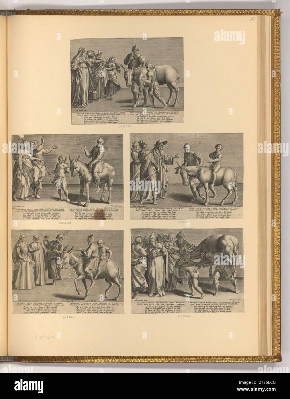 Karel van Mallery (Engraver) The miller, his son and the donkey (fist ...