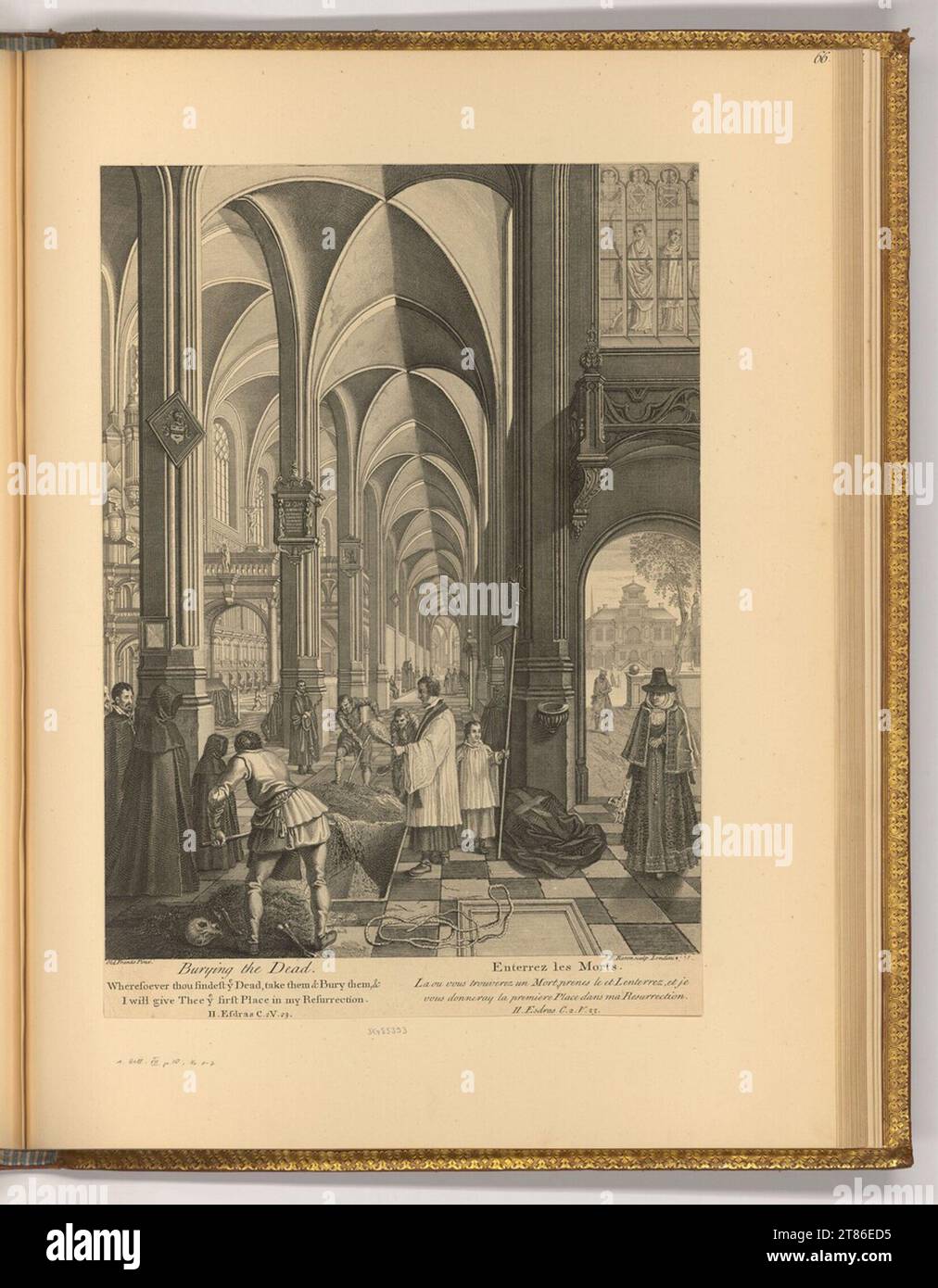 Bernard Baron (Engraver) The dead bury. Copper engraving, etching 1696 ...