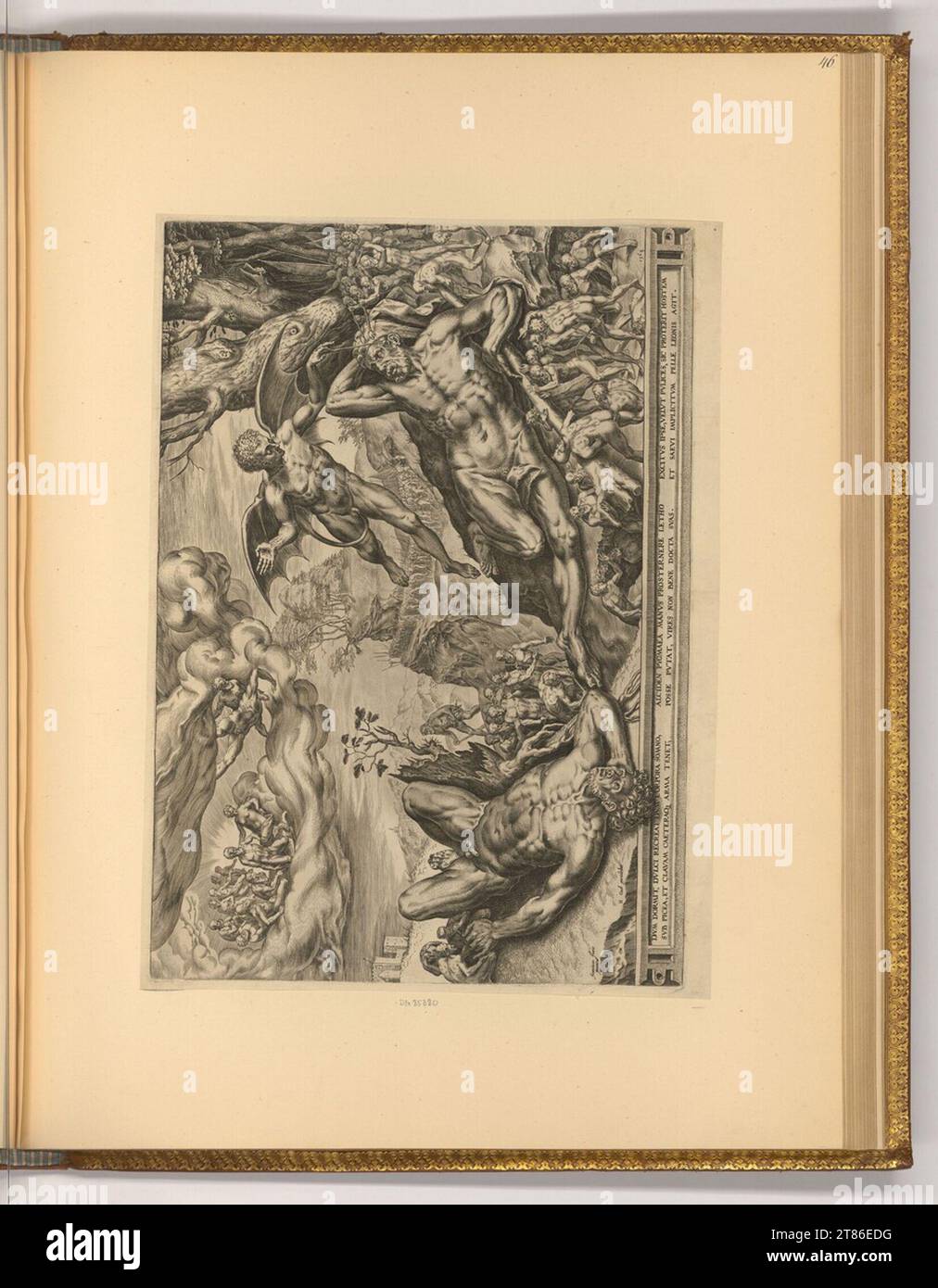 Cornelis Cort (Engraver) Sleeping Hercules is attacked by the pygmies ...