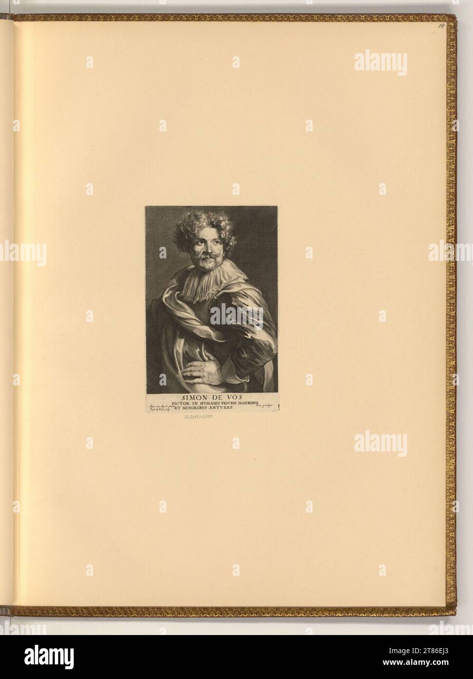 Paulus Pontius (Engraver) Portrait Simon de Vos. Copper engraving ...