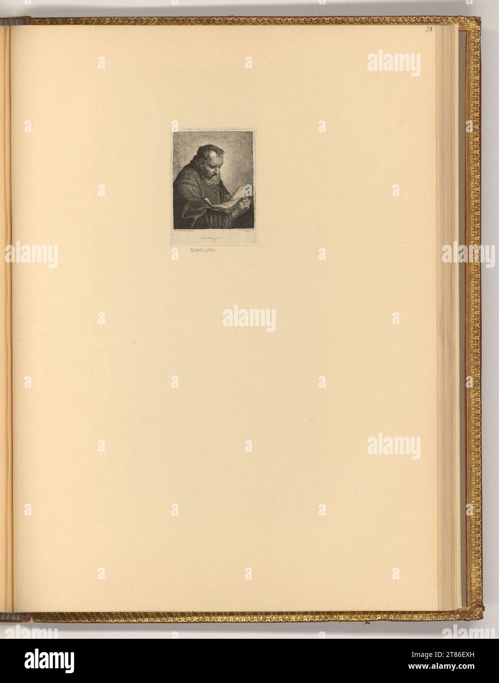 Anton Heinrich Riedel (Engraver) Old man with a beard and book. etching ...