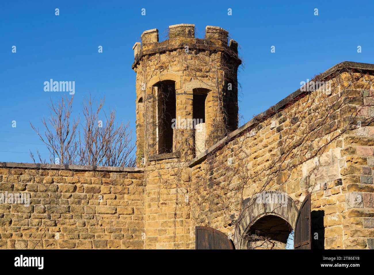 Walls of the Jackson Historic Prison, opened in 1839, in Jackson, Michigan Stock Photo - Alamy