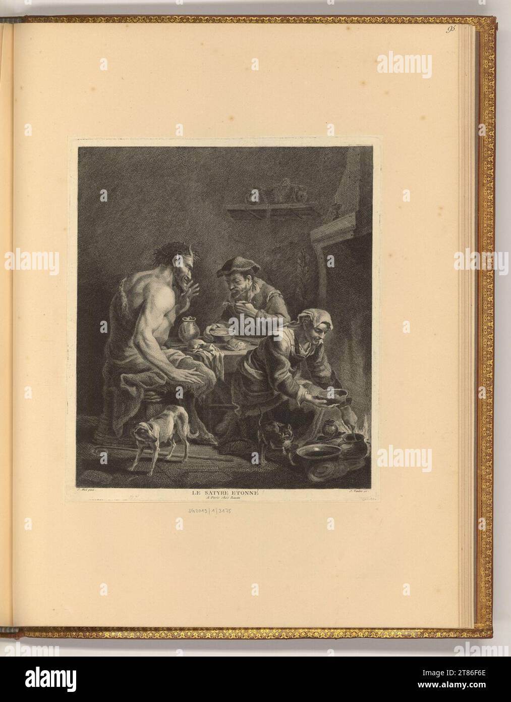 Joseph Van Loo (Engraver) The satyr of the farmer. Copper engraving ...