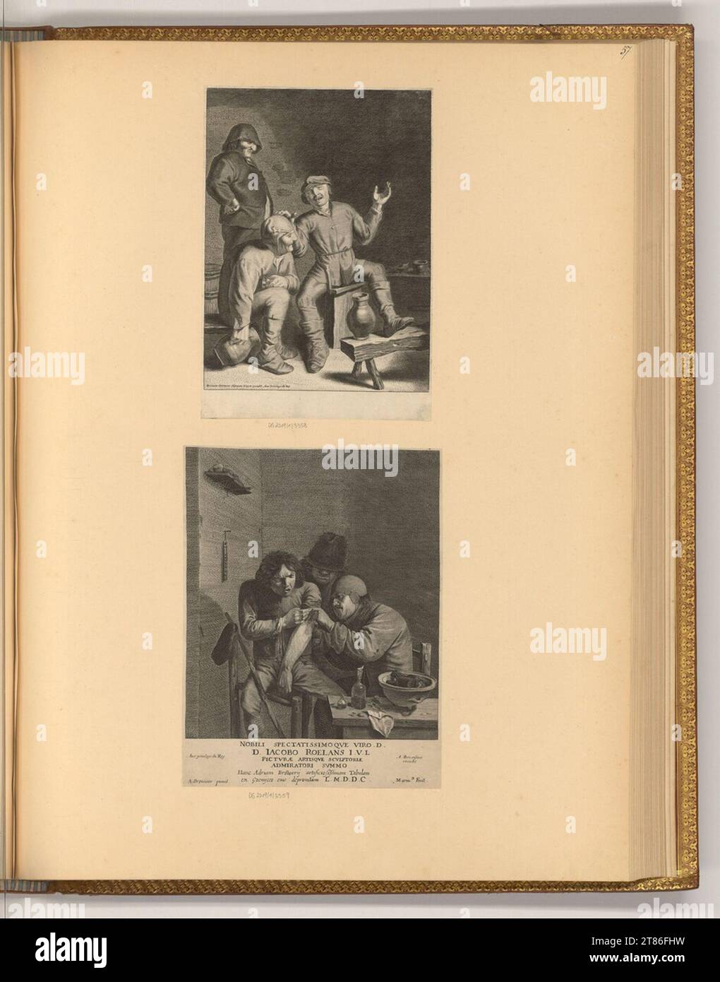 Marinus Robin van der Goes (Engraver) Peasant scene; The arm ...