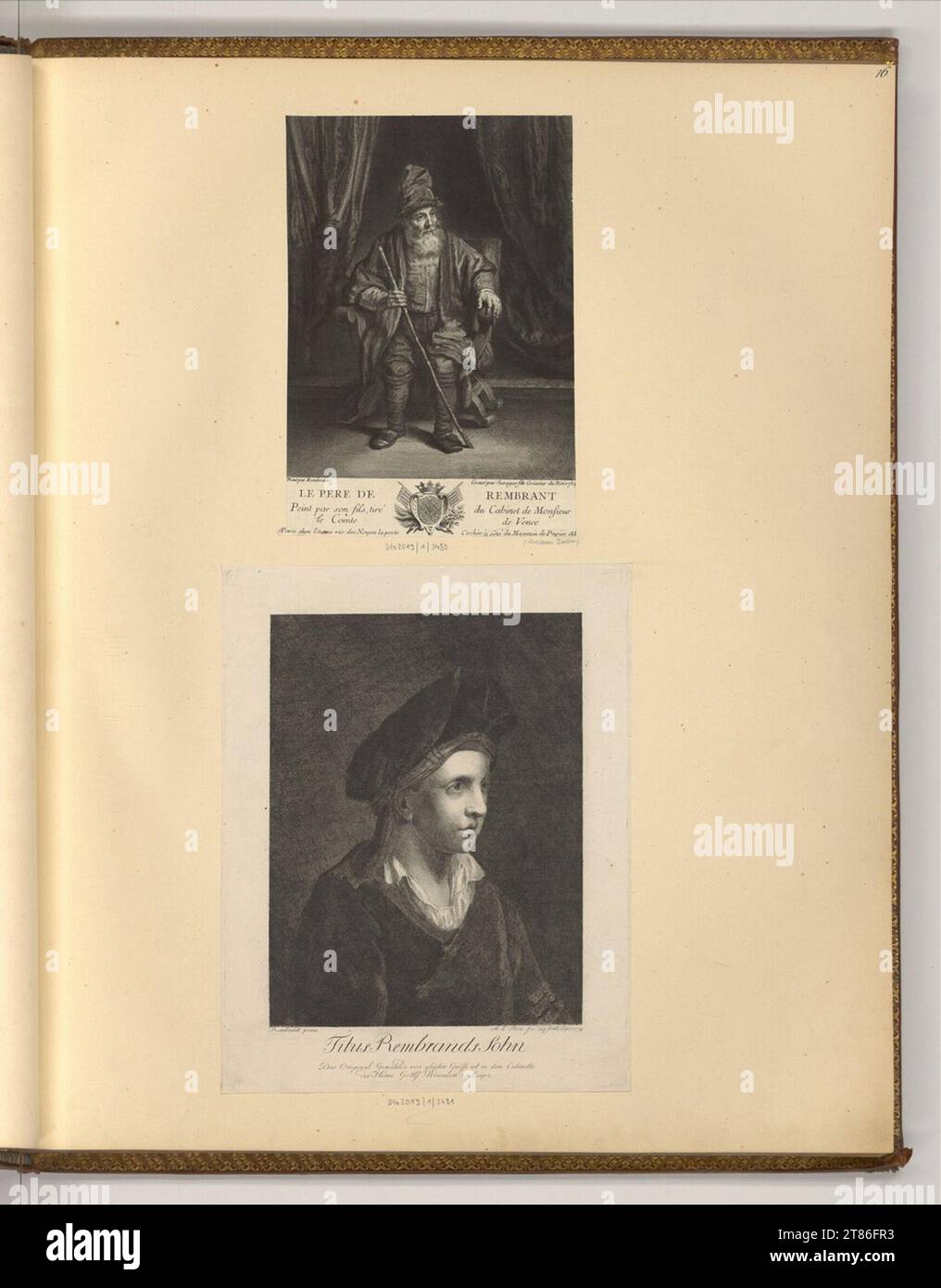 Louis Surugue (Engraver) The father of Rembrandt; Titus Rembrandt's son ...