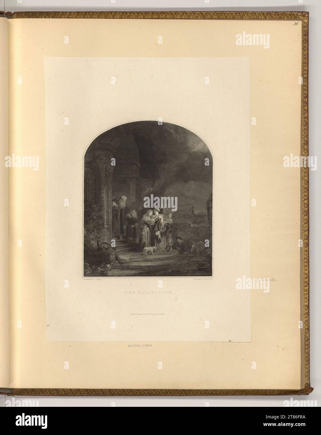 John Burnet (Engraver) The Salutation. etching 1813 , 1813 Stock Photo ...