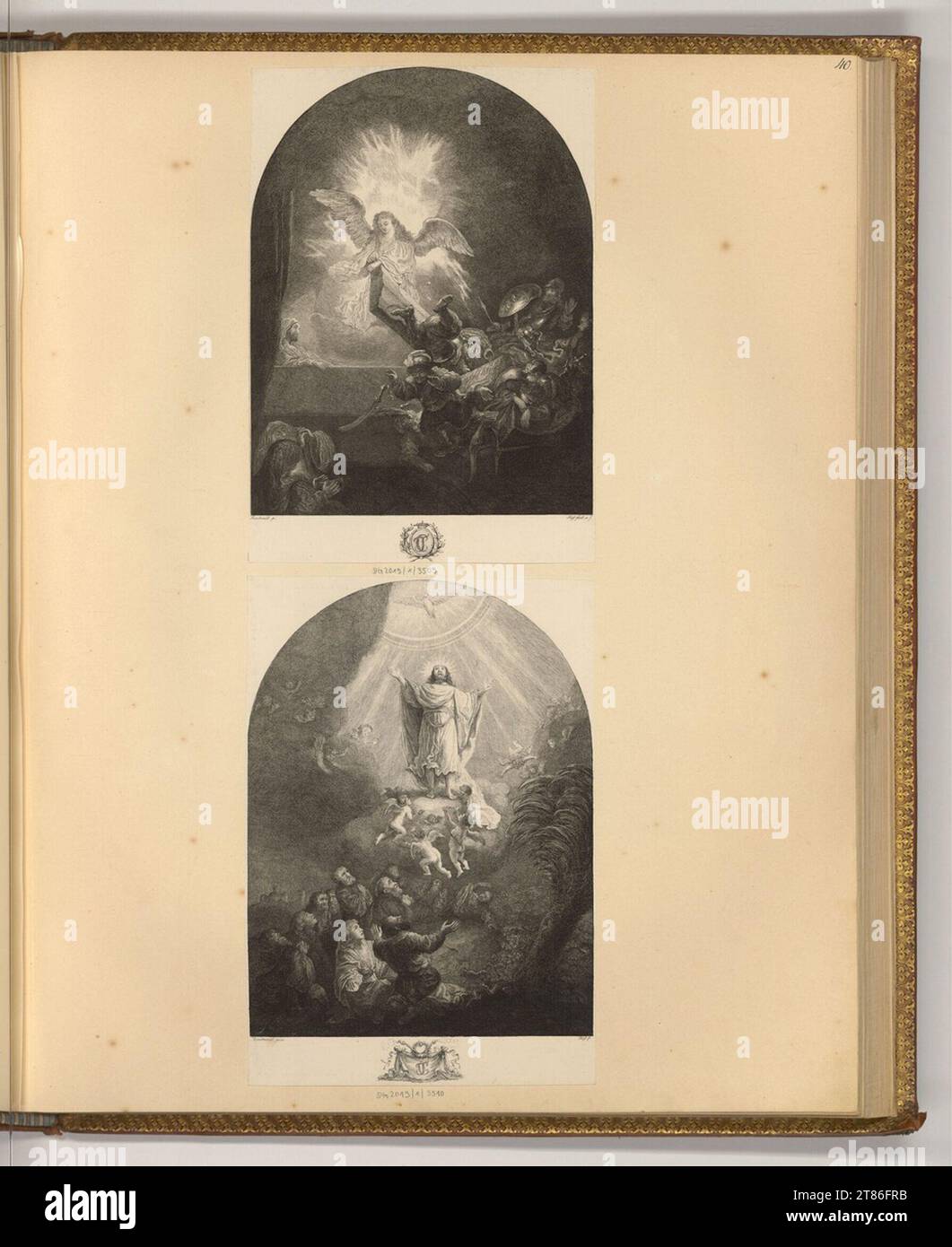 Carl Ernst Hess (Engraver) Resurrection; Ascension of Christ. etching ...