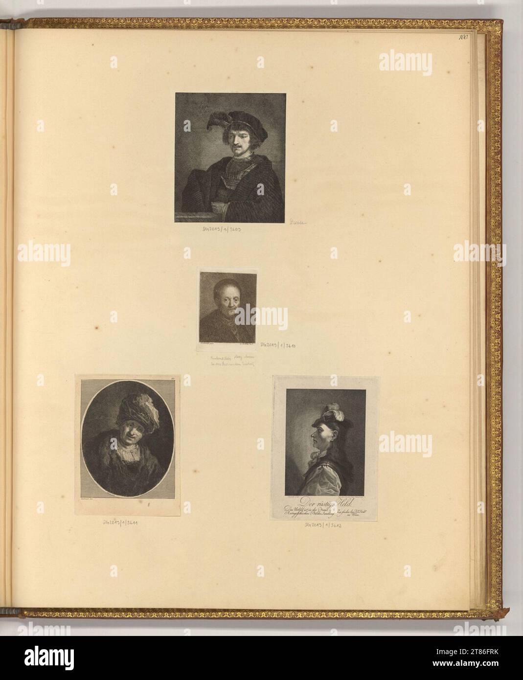 unbestimmt (Engraver) Men's portraits; The sprightly hero. Copper ...