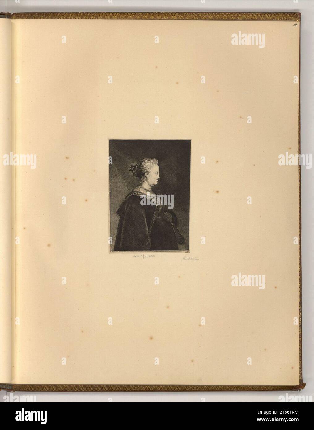 Willem van der Leeuw (Engraver) Portrait of a woman in profile ...