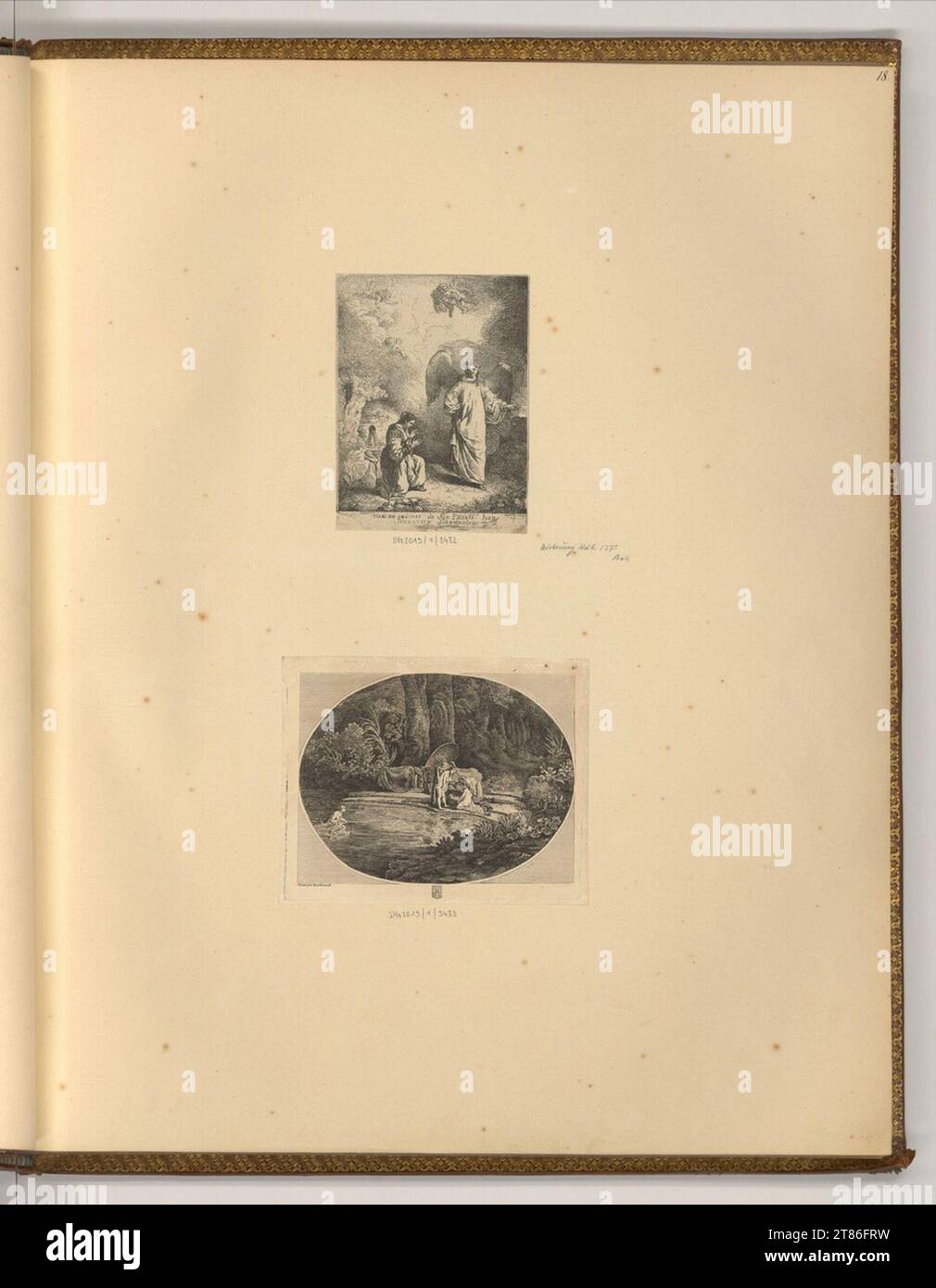 Jean Jacques Lagrenée (Engraver) Agar and the angel; Finding the Moses ...