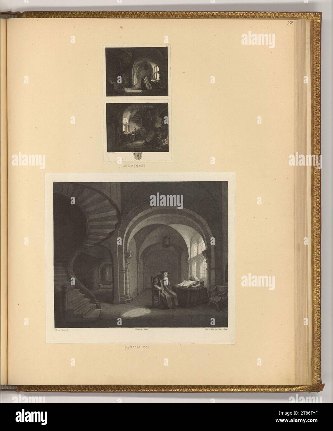 Giuseppe Longhi (Engraver) The philosopher in meditation; The ...