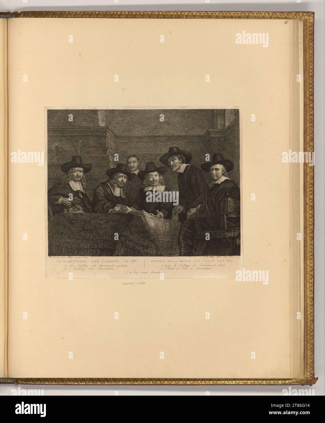 Jan Pieter de Frey (Engraver) Staalmesters the lakes. 1661 / syndics ...
