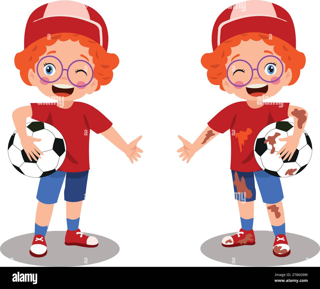 Educational illustration for kids that teaches the opposites of clean ...