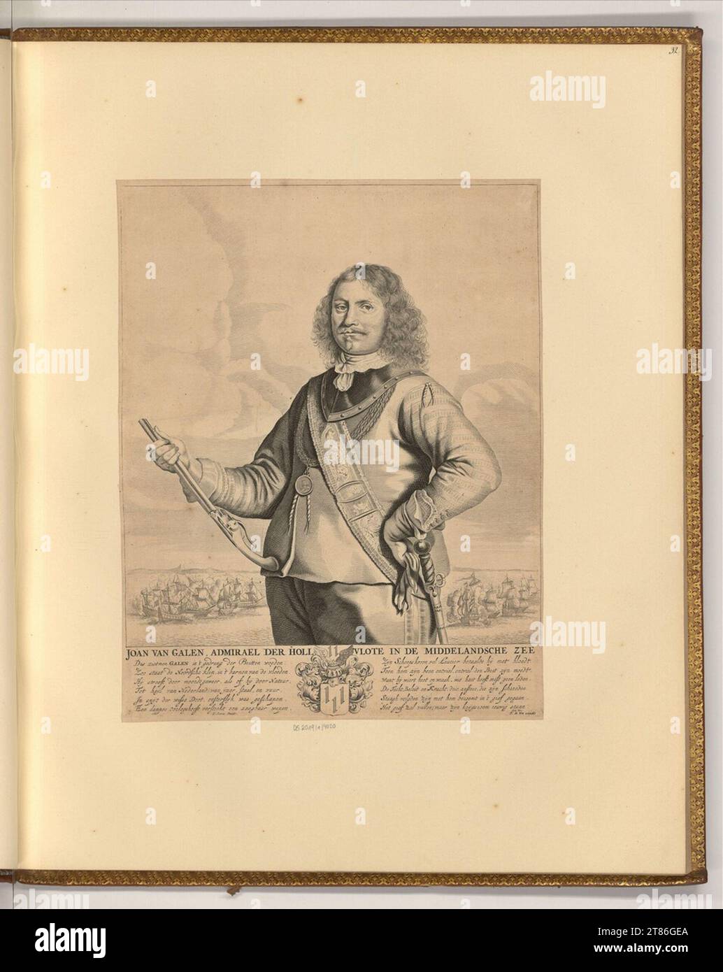 Frederik de Wit (Engraver) Portrait Joan van Galen. Copper engraving ...