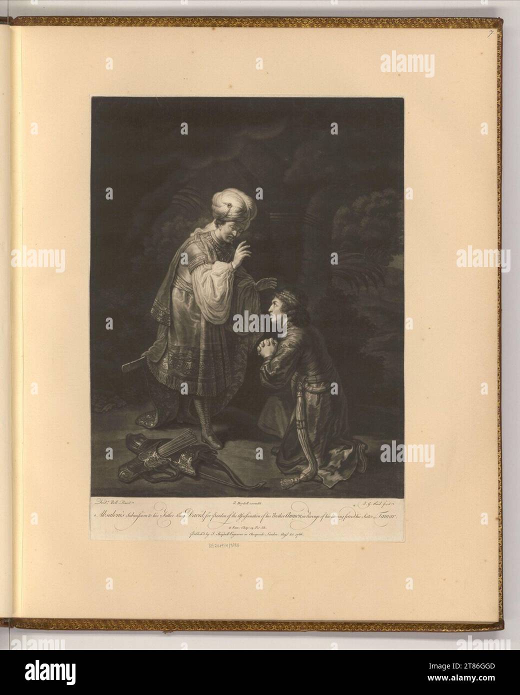 Johann Gottfried Haid (Engraver) Absalom and his father, King David ...