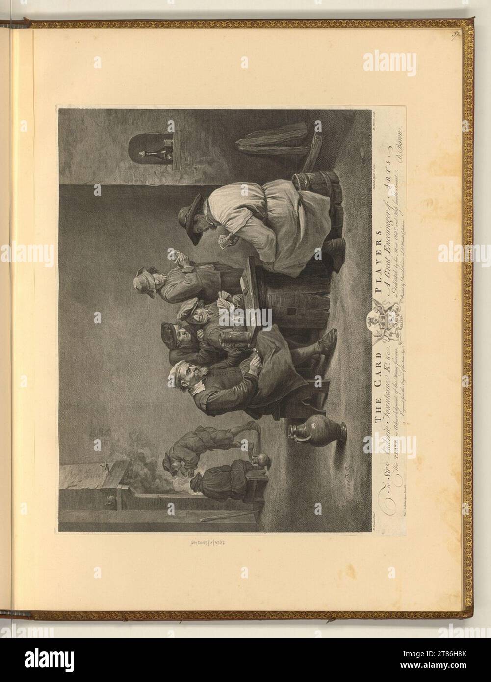 Bernard Baron (Engraver) The card players. Copper engraving, etching ...