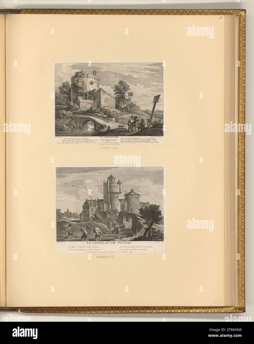 Jacques-Philippe Le Bas (Engraver) Ruin landscape (loneliness); Le ...