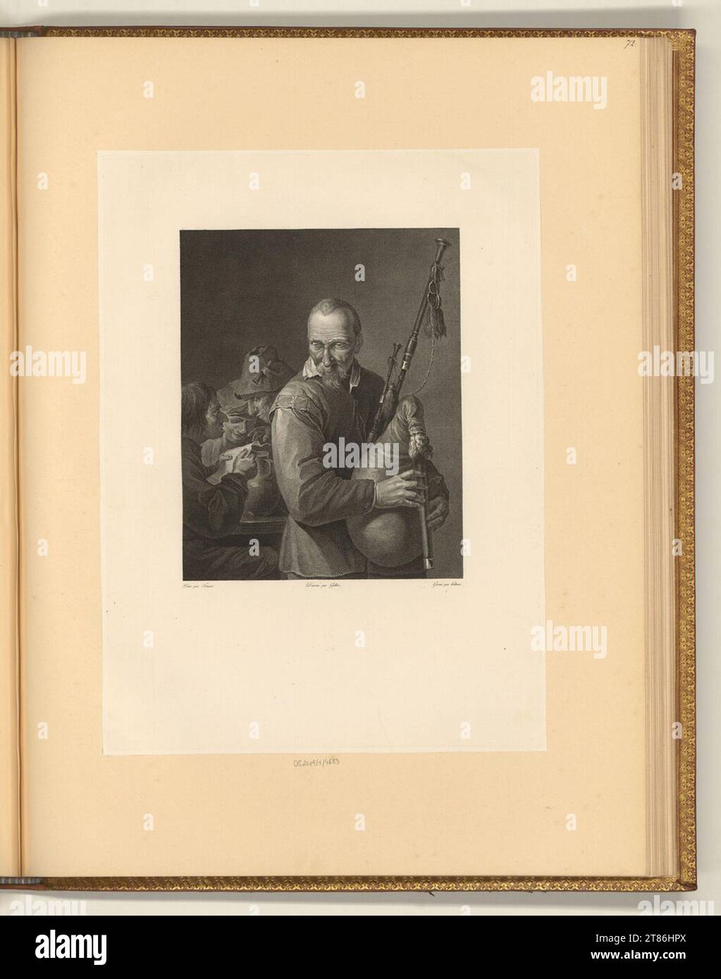 Isidore Stanislas Henri Helman (Engraver) Bagpiper. Copper engraving ...